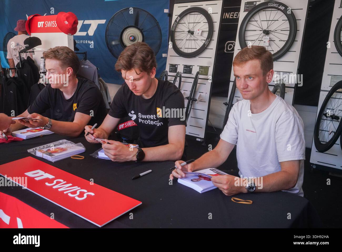 Adelaide Australia 20 January 2026 . Members of Uno X Norwegian cycling ...