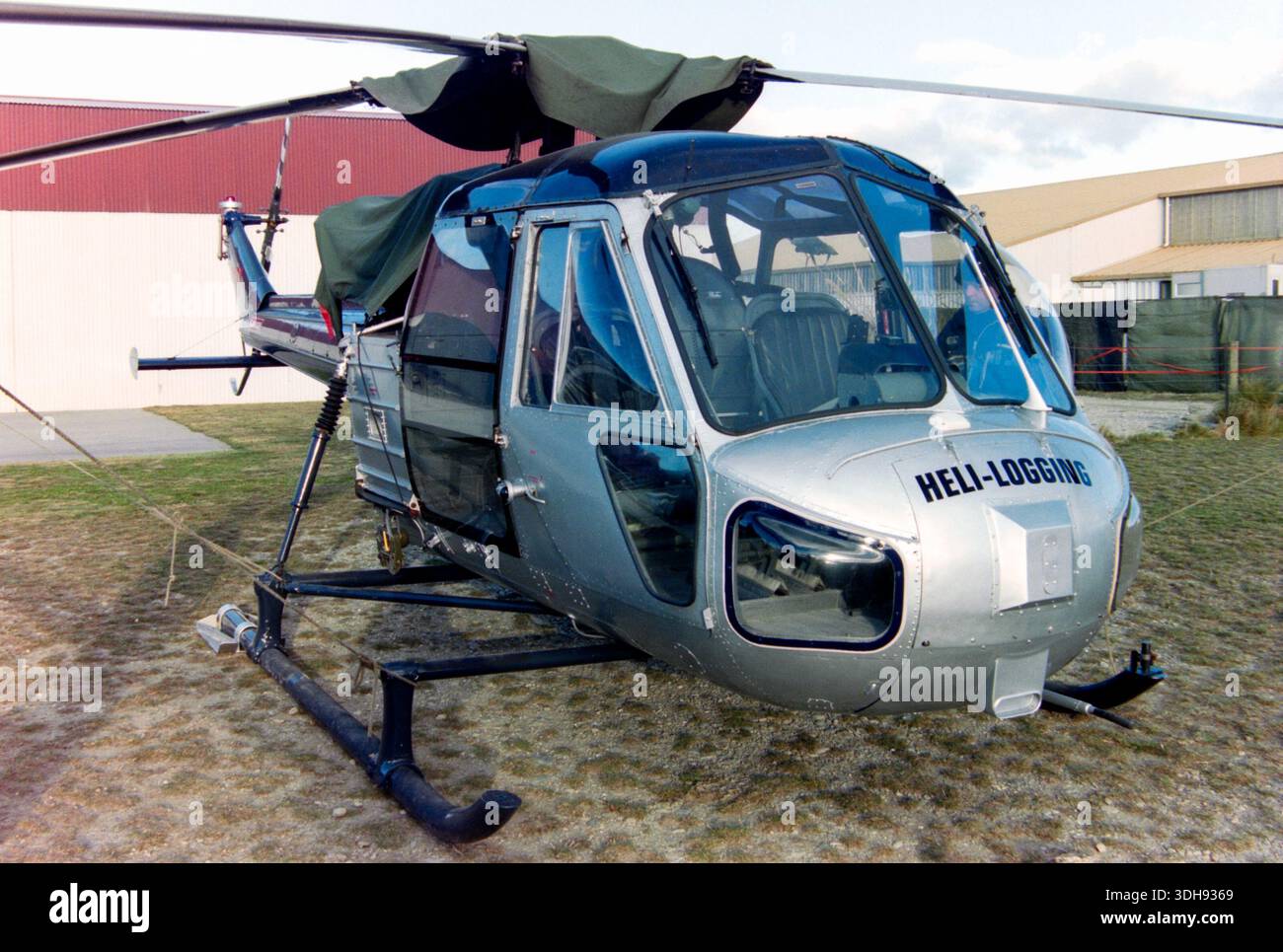 Vintage Westland Scout AH1 heli-logging helicopter in New Zealand in ...