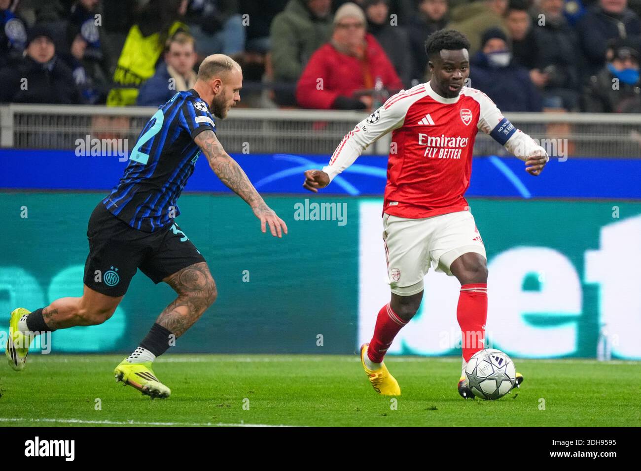 Bukayo Saka during the UEFA Champions League, League phase, MD7 ...