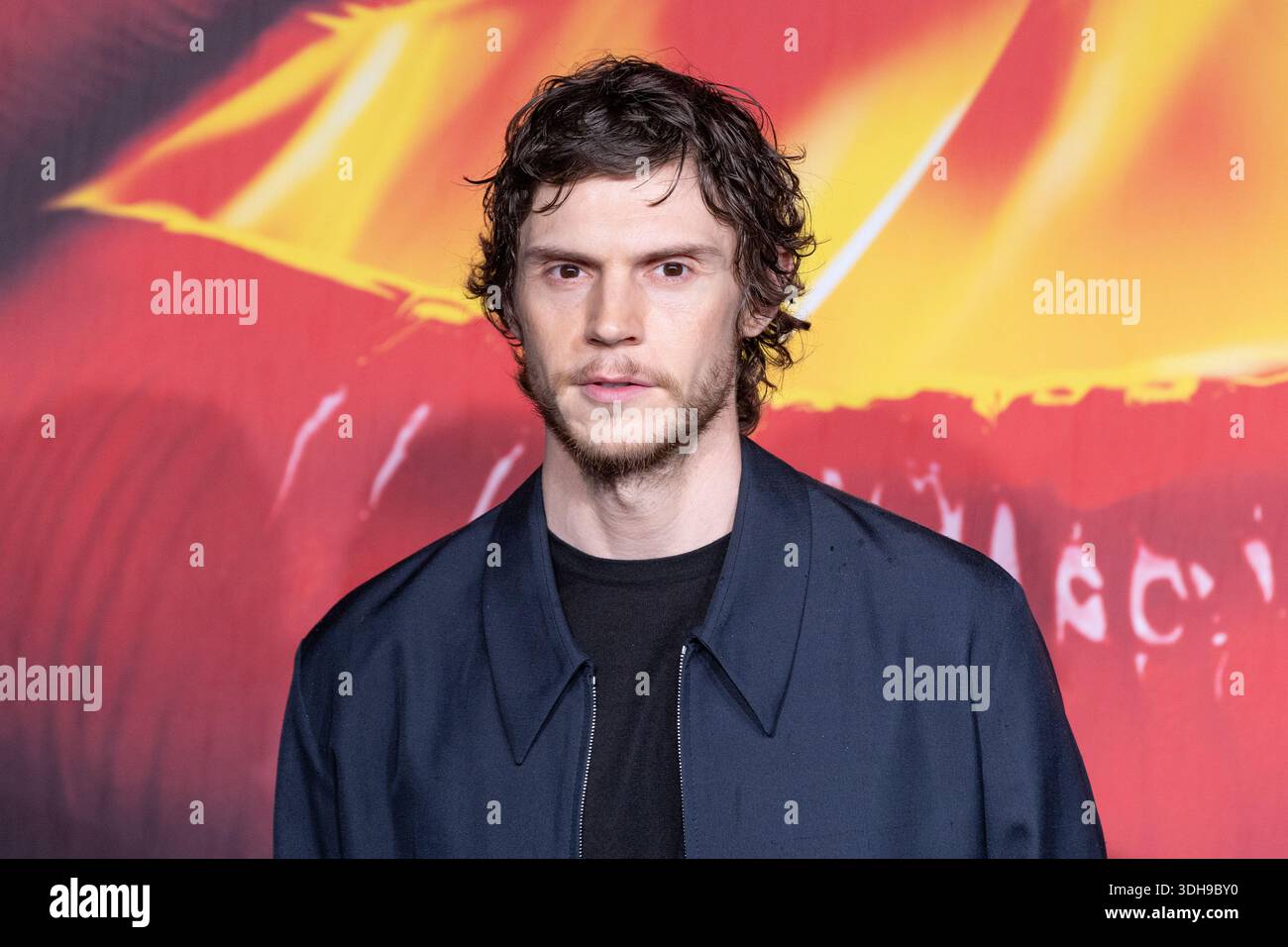 1/19/2026 Actor Evan Peters attends the red carpet for "The Beauty" at ...