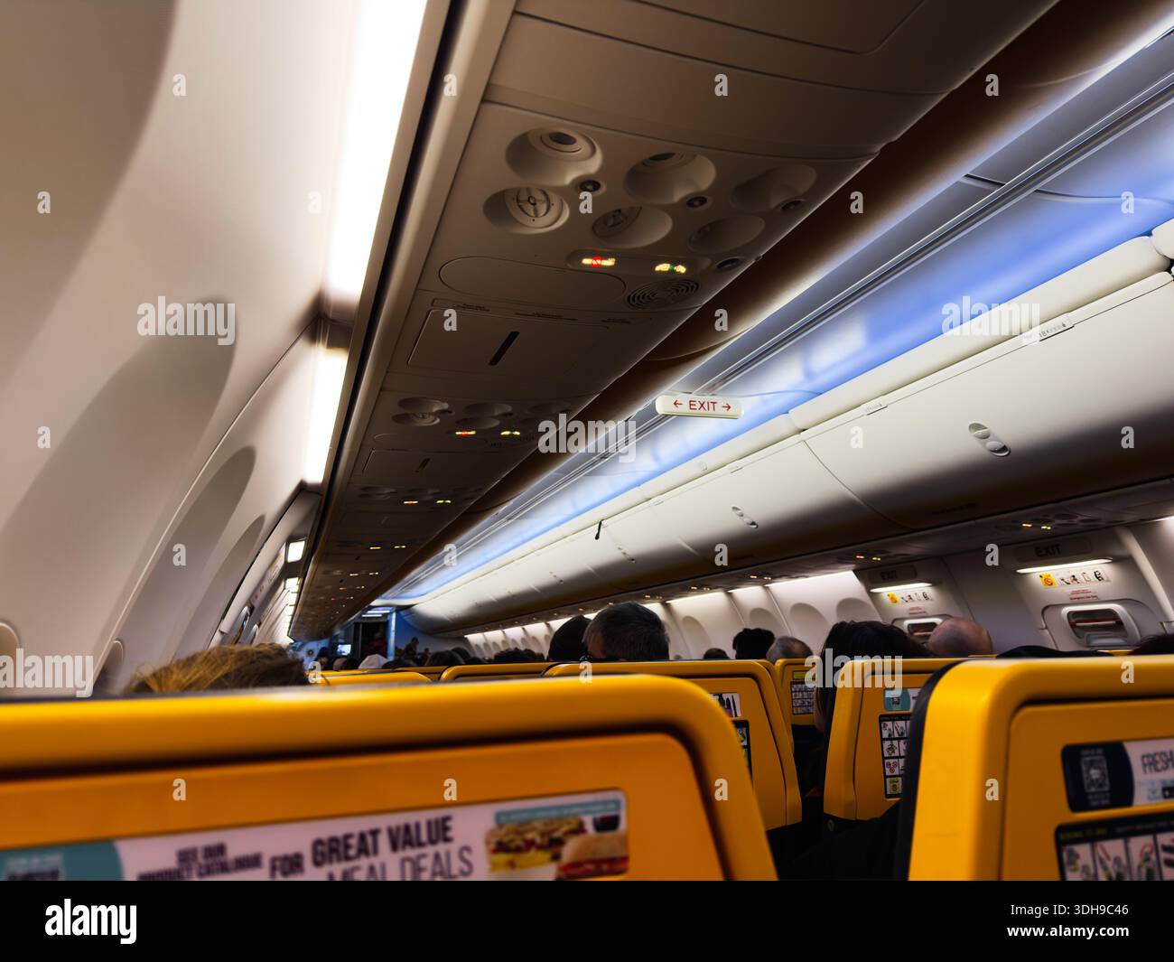 Krakow, Poland - January 12, 2026: Busy cabin interior of a passenger ...