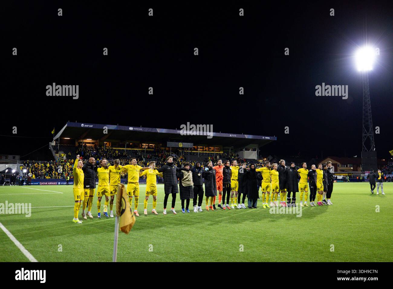 Bodo, Norway. 20th Jan, 2026. Players of Bodo/Glimt celebrate after ...