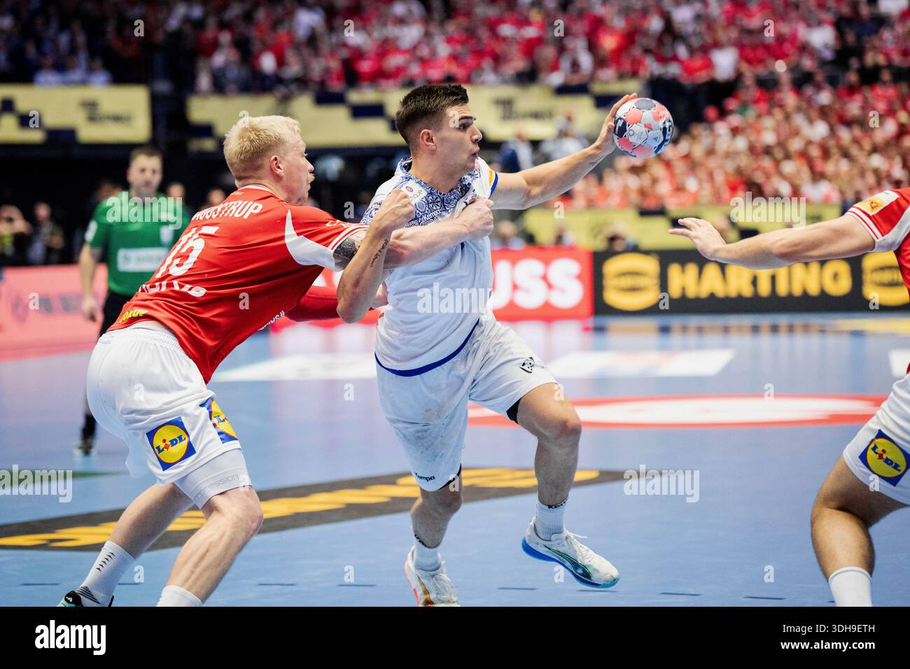 Denmark's Magnus Saugstrup, left, and Portugal's Francisco Costa in ...