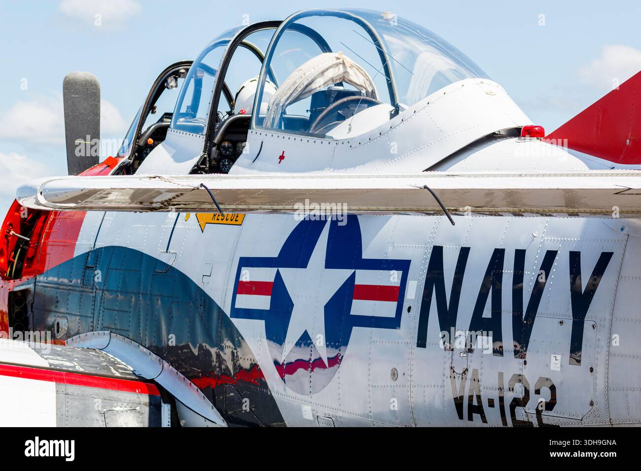 Beechcraft T‑34 Mentor U.S. Navy training aircraft with VA‑122 markings ...