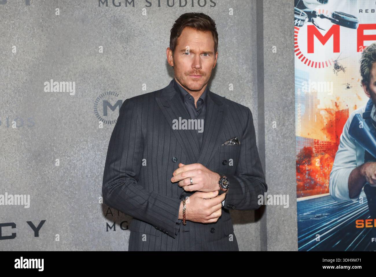 Chris Pratt attends the premiere of "Mercy" at AMC Lincoln Square on ...