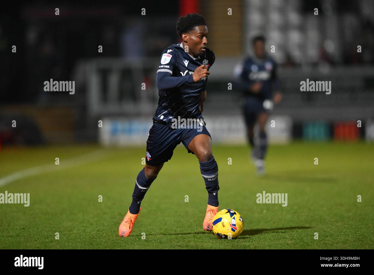 Amario Cozier Duberry of Bolton Wanderers goes forward with the ball ...