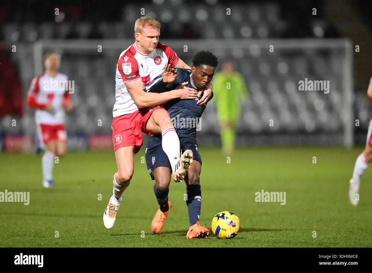Amario Cozier Duberry of Bolton Wanderers challenged by Lewis Freestone ...
