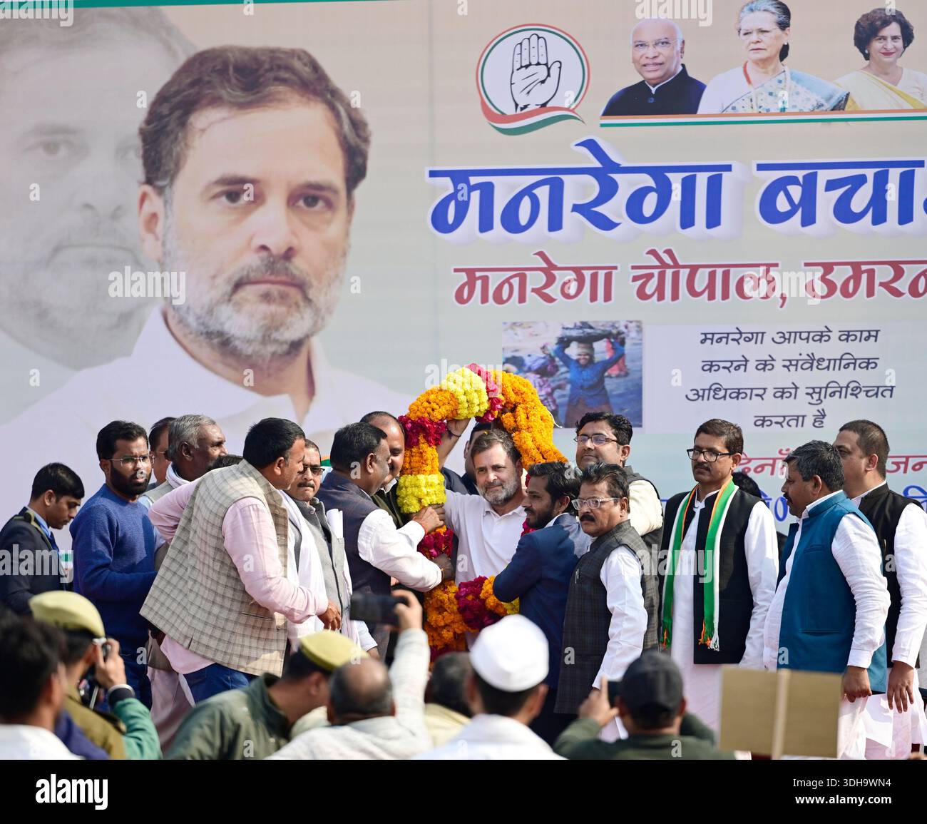 RAE BARELI, INDIA - JANUARY 20: Leader of Opposition and Congress MP ...