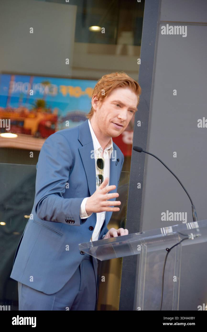 Actor Domhnall Gleeson attends the Hollywood Walk of Fame star ceremony ...