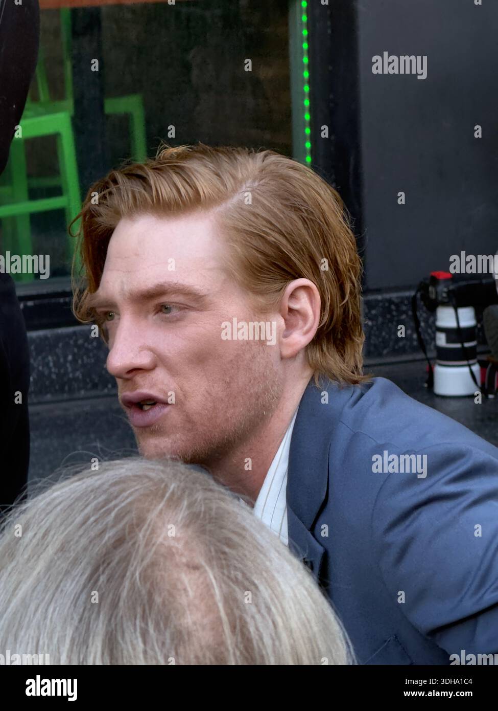 Actor Domhnall Gleeson attends the Hollywood Walk of Fame star ceremony ...