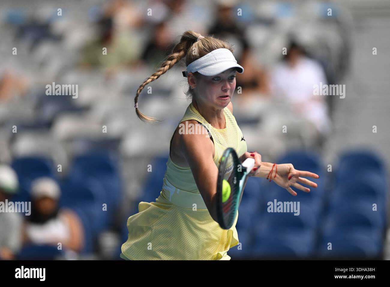 Linda Klimovicova of Poland in action during her match against Elina ...
