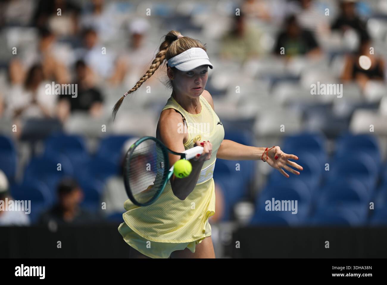 Linda Klimovicova of Poland in action during her match against Elina ...