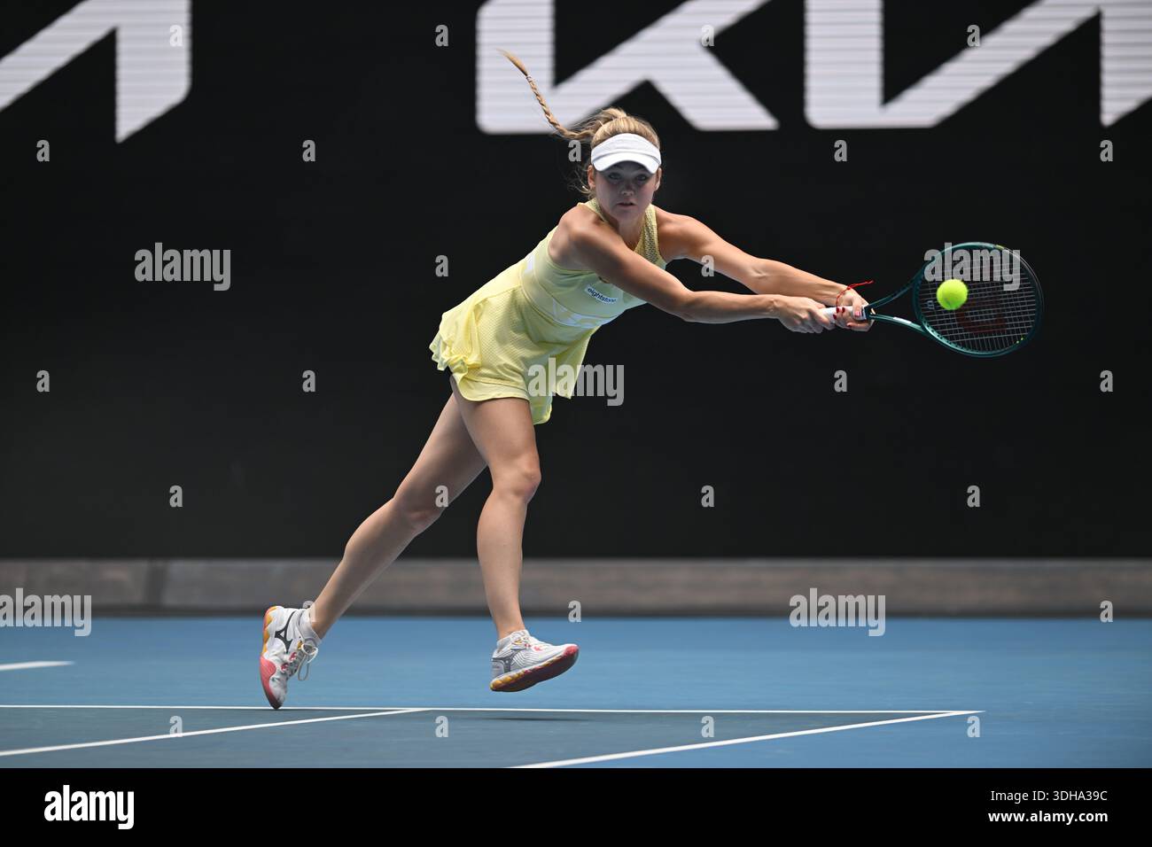 Linda Klimovicova of Poland in action during her match against Elina ...
