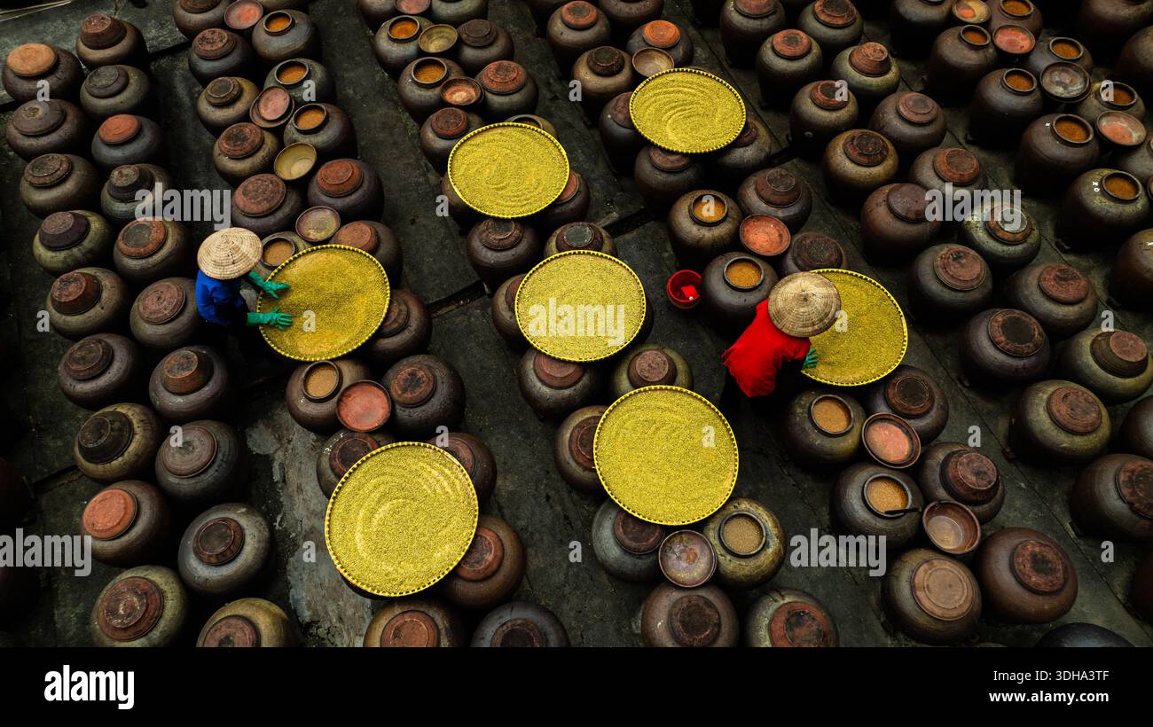 Traditional Soy Sauce Making in Ban Village, Vietnam Stock Photo - Alamy