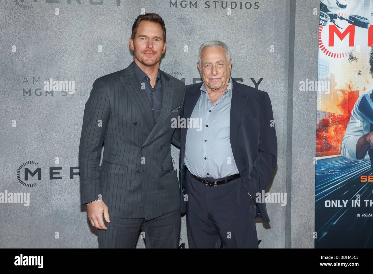 Actor Chris Pratt, left, and producer Charles Roven attend the premiere ...