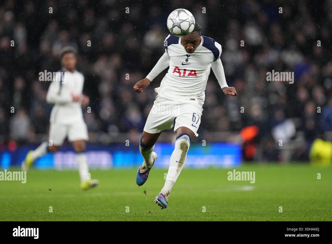 Jun’ai Byfield of Tottenham Hotspur during the UEFA Champions league ...
