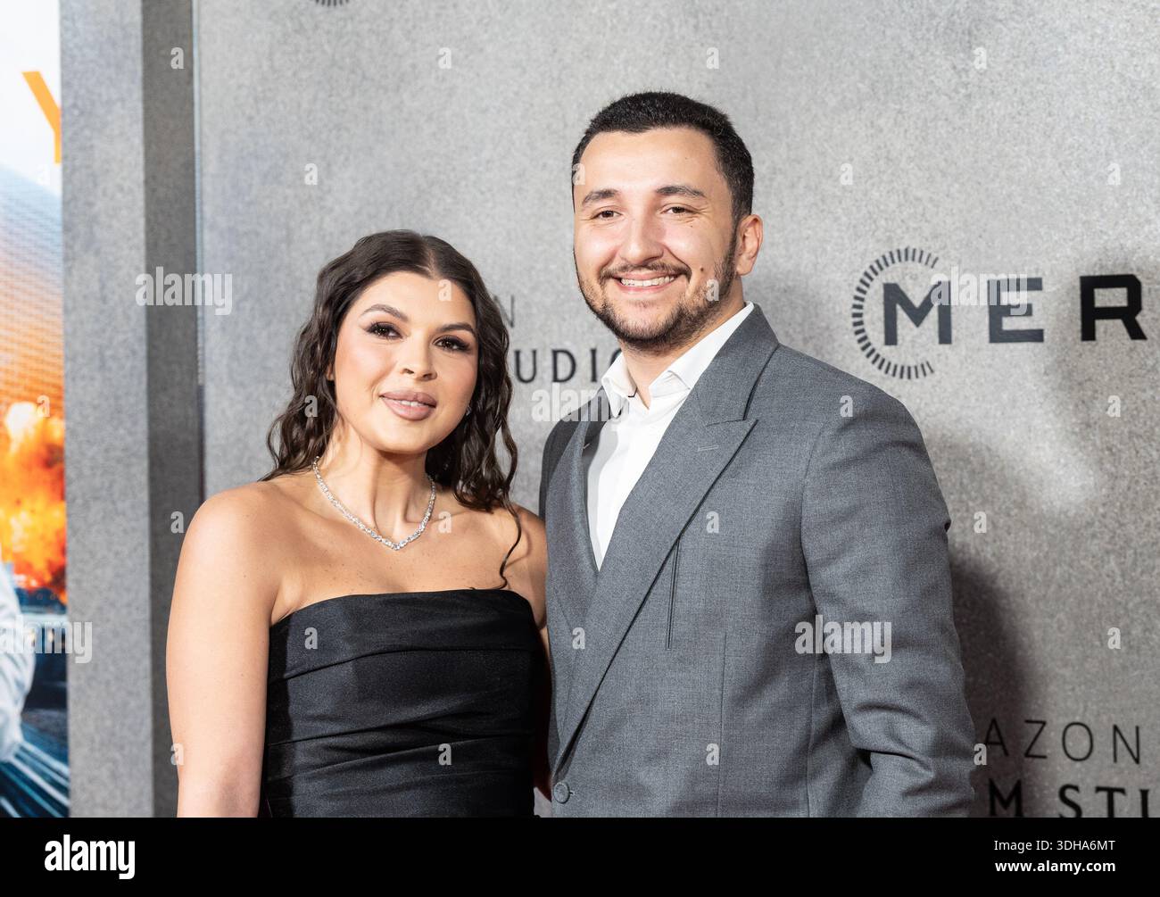 Majd Nassif (R) attends premiere of Mercy by Amazon MGM Studios at AMC ...