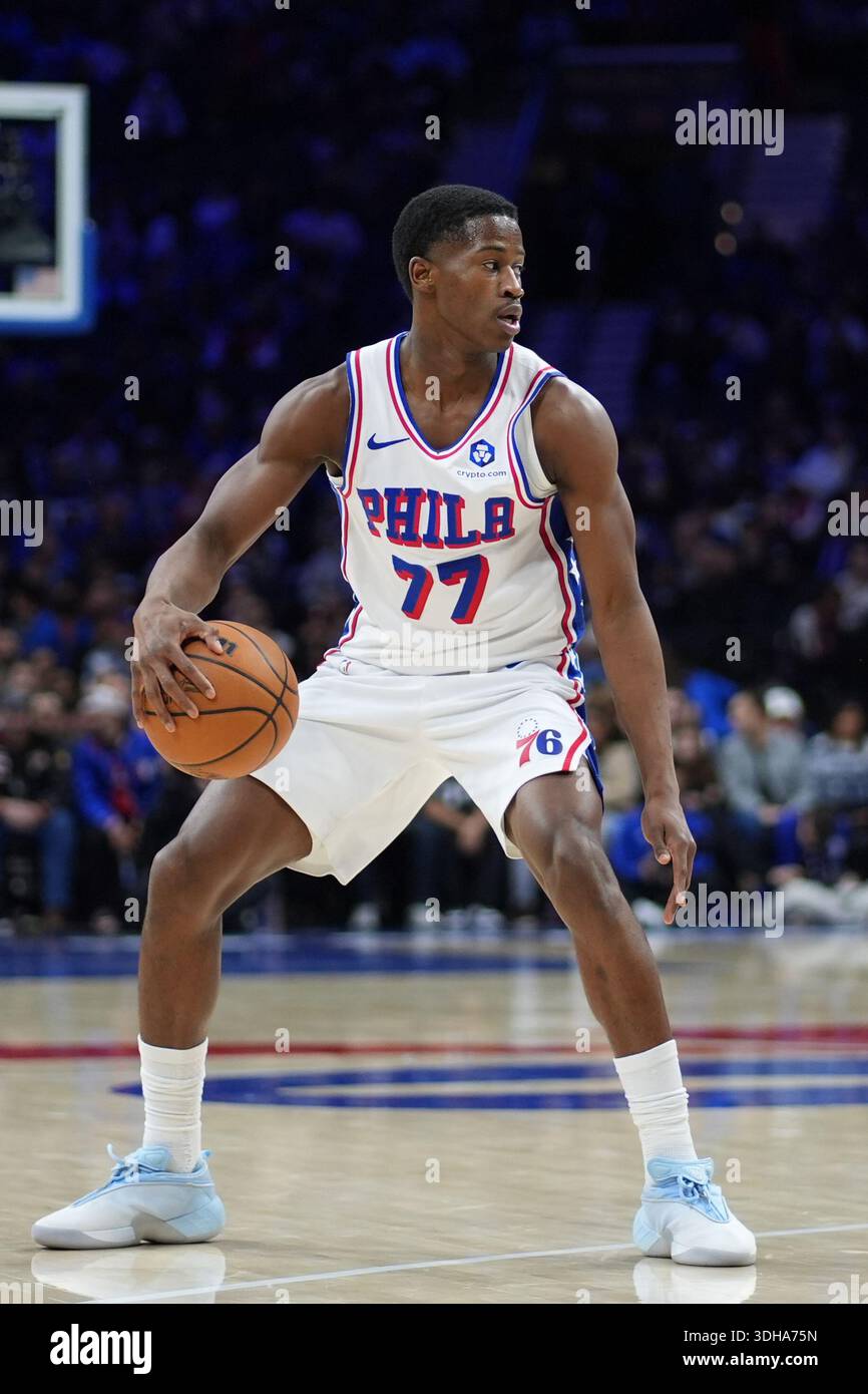 Philadelphia 76ers' VJ Edgecombe plays during an NBA basketball game ...