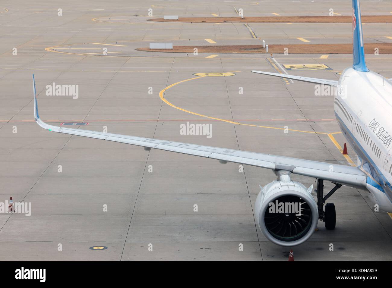 Seoul, South Korea: Wing and engine detail of China Southern Airlines ...