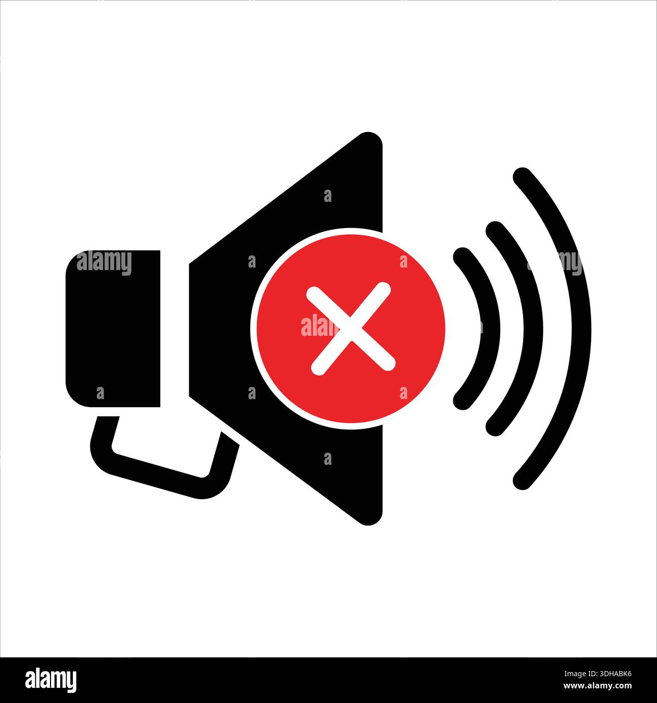 Mute speaker icon symbol isolated on white background Stock Vector ...