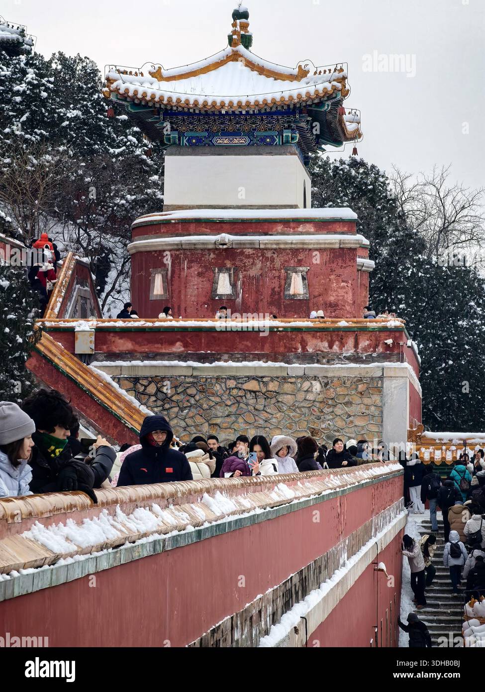 The Summer Palace is covered with snow after a heavy snowfall in ...