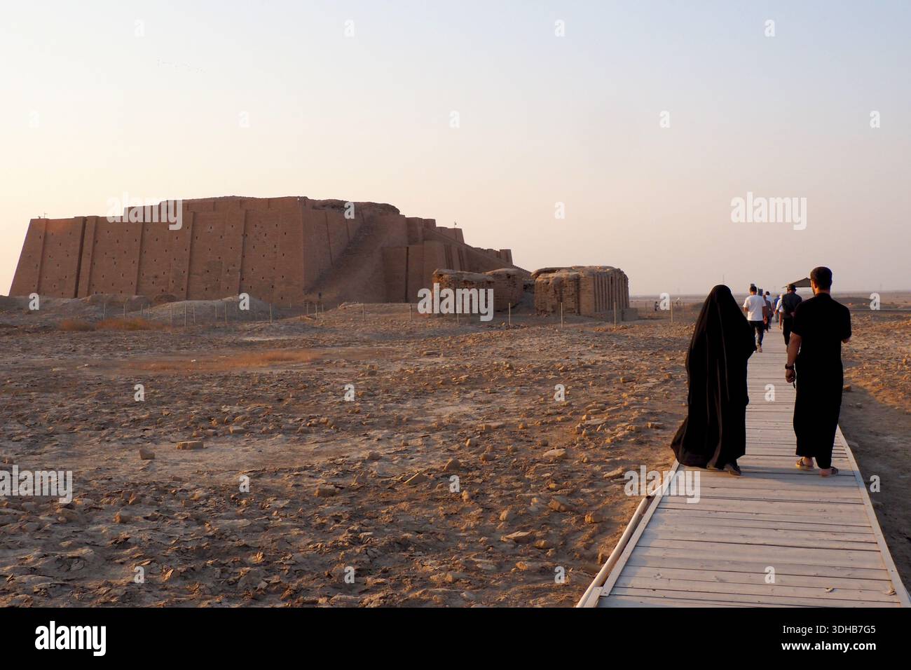 Ruins of Ur archaeological site, Iraq, showing remains of ancient ...
