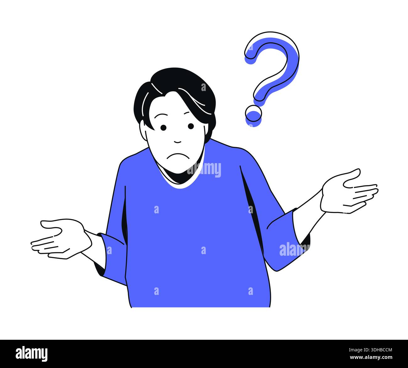 Man clueless confused expression Stock Vector Images - Alamy