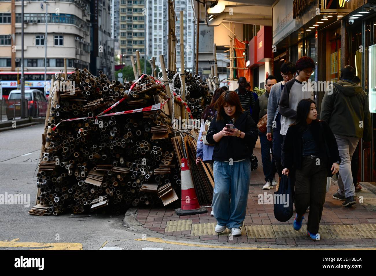 Hong kong fire bamboo fire hi-res stock photography and images - Alamy