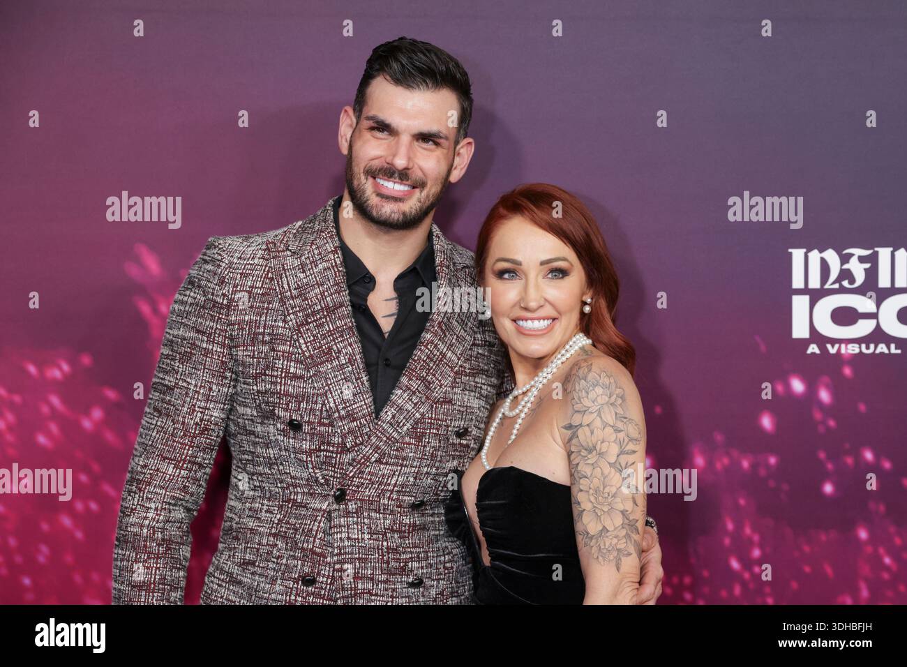 Romain Bonnet, left, and Mary Bonnet arrive at the world premiere of ...