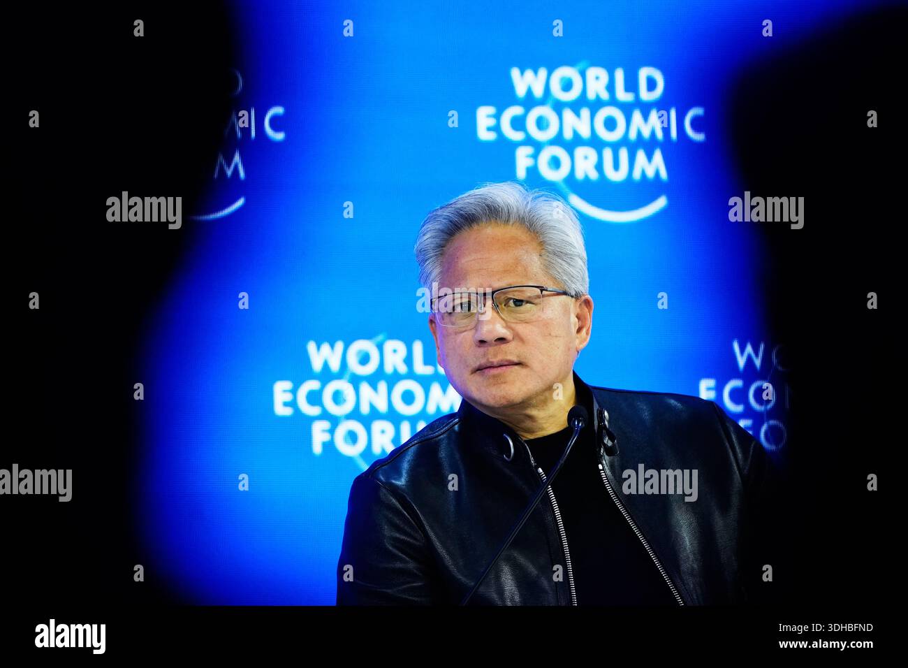 Nvidia founder and CEO Jensen Huang speaks during the Annual Meeting of ...
