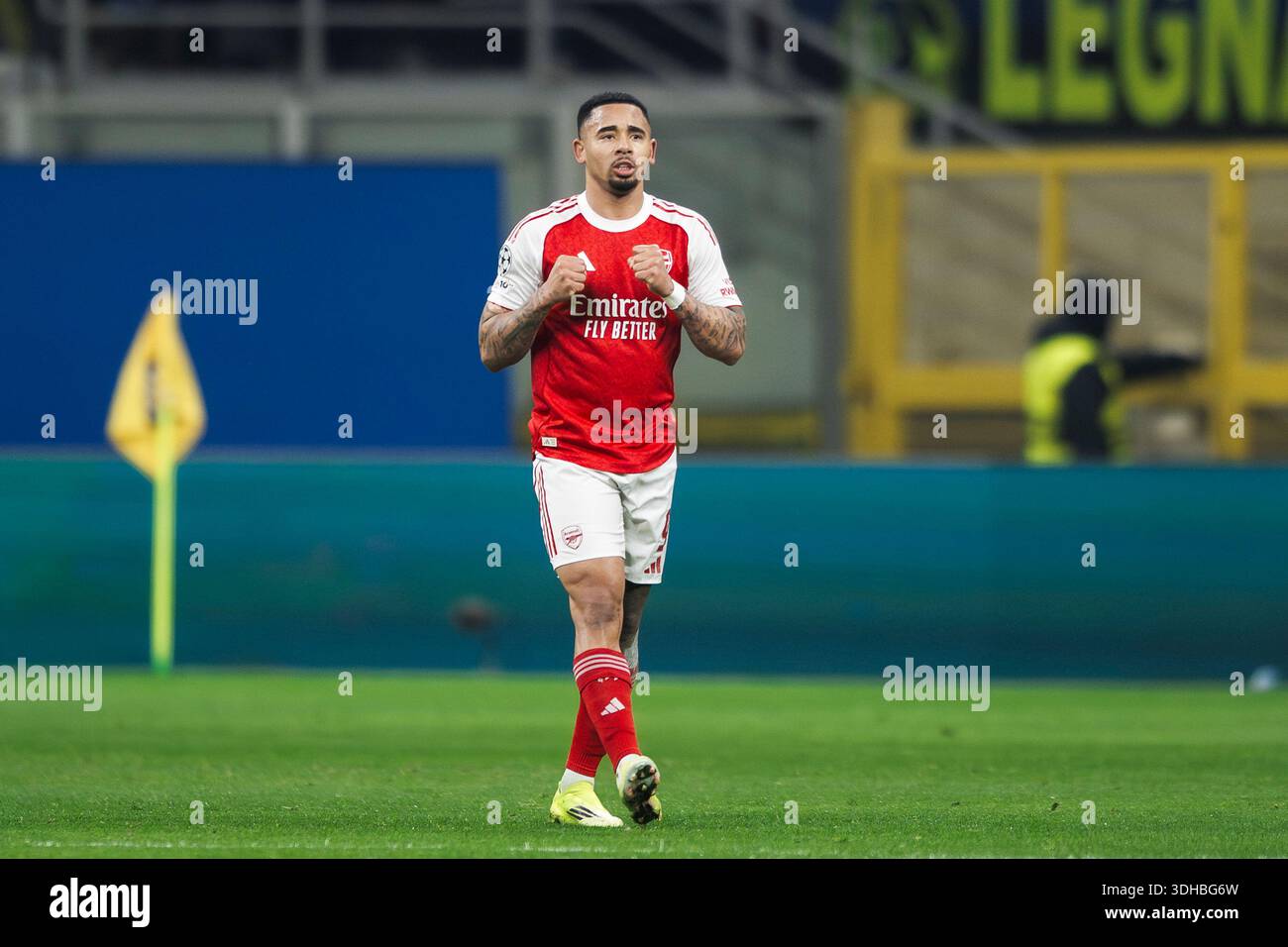 Gabriel Jesus of Arsenal FC celebrates after scoring a goal during the ...
