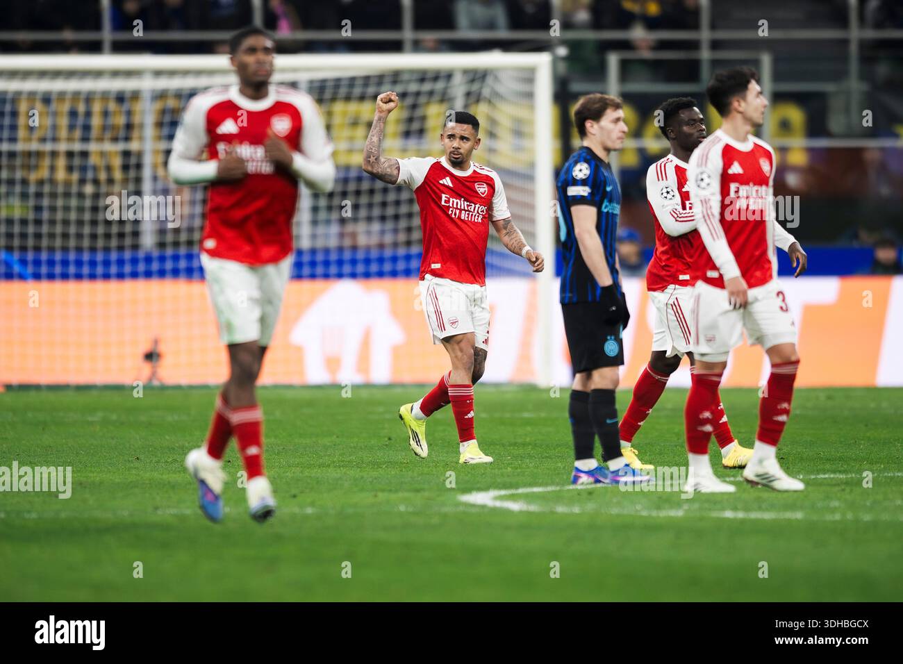 Gabriel Jesus of Arsenal FC celebrates after scoring a goal during the ...