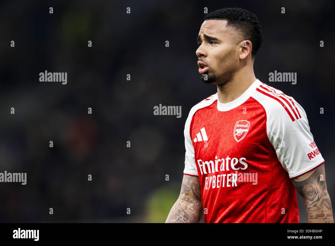 Gabriel Jesus of Arsenal FC looks on during the UEFA Champions League ...