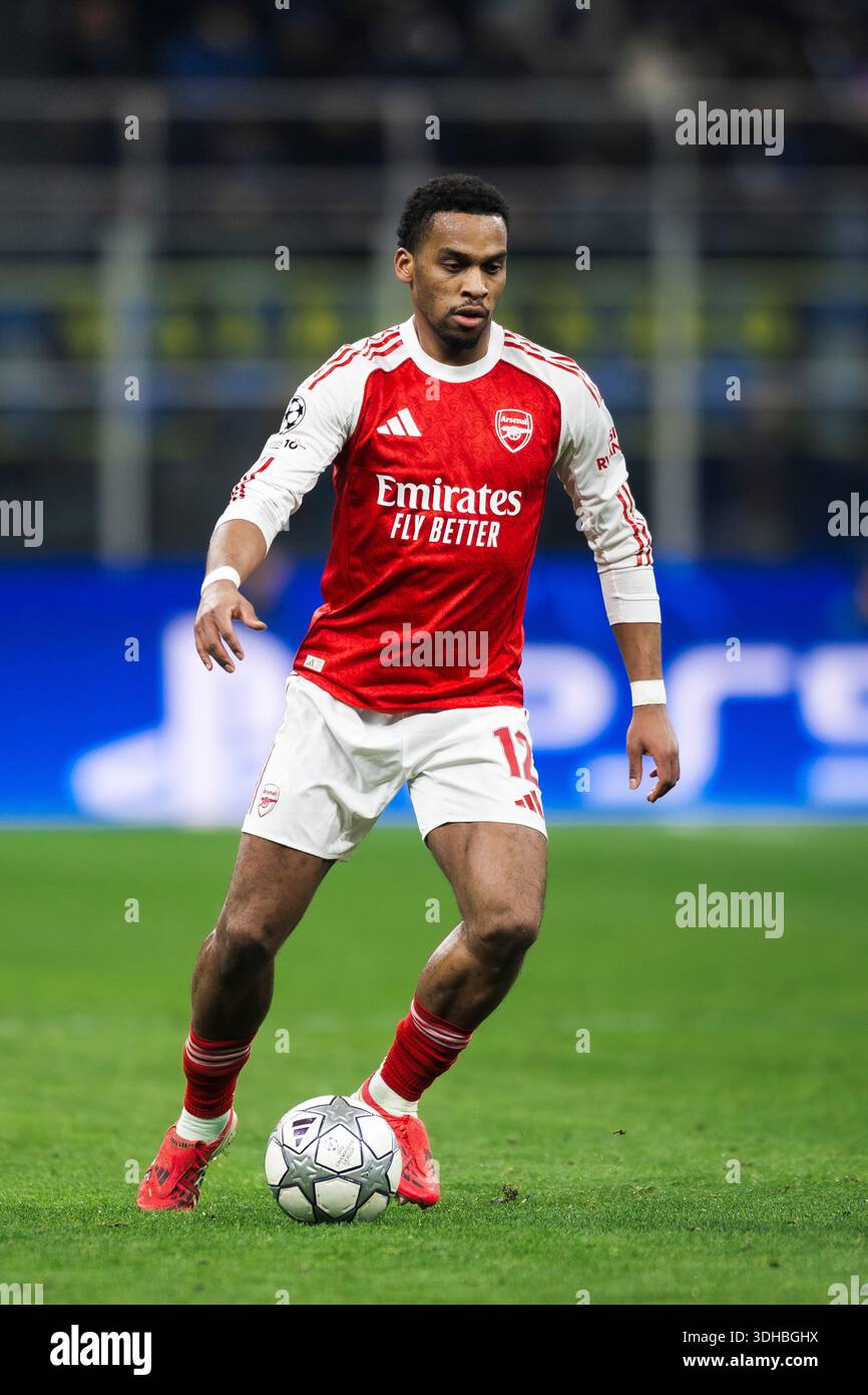 Jurrien Timber of Arsenal FC in action during the UEFA Champions League ...