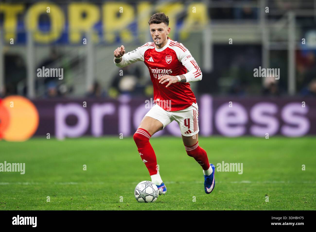 Ben White of Arsenal FC in action during the UEFA Champions League 2025 ...