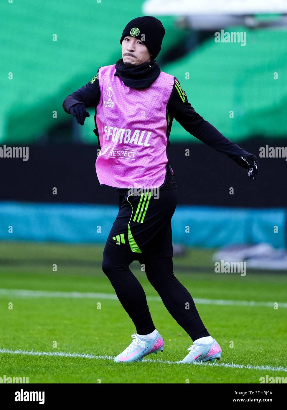 Celtic's Daizen Maeda during at training session at Celtic Park ...