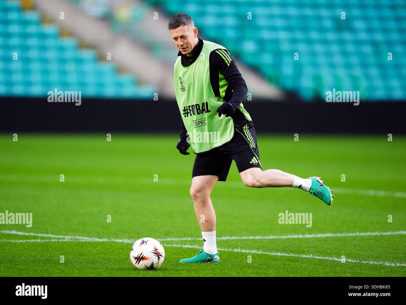 Celtic's Callum McGregor during at training session at Celtic Park ...