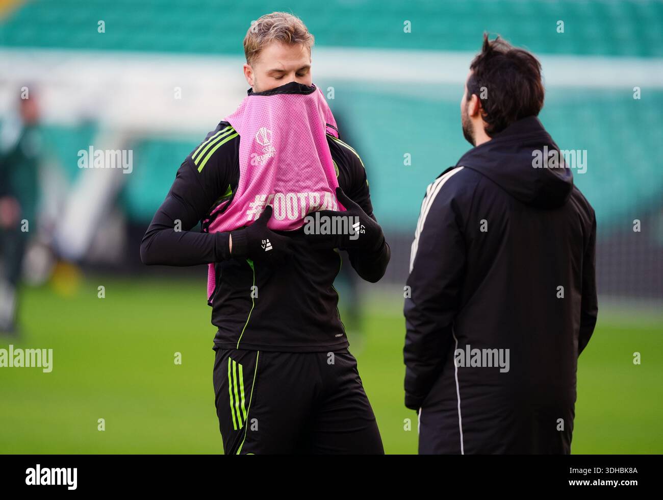 Celtic's Stephen Welsh during at training session at Celtic Park ...