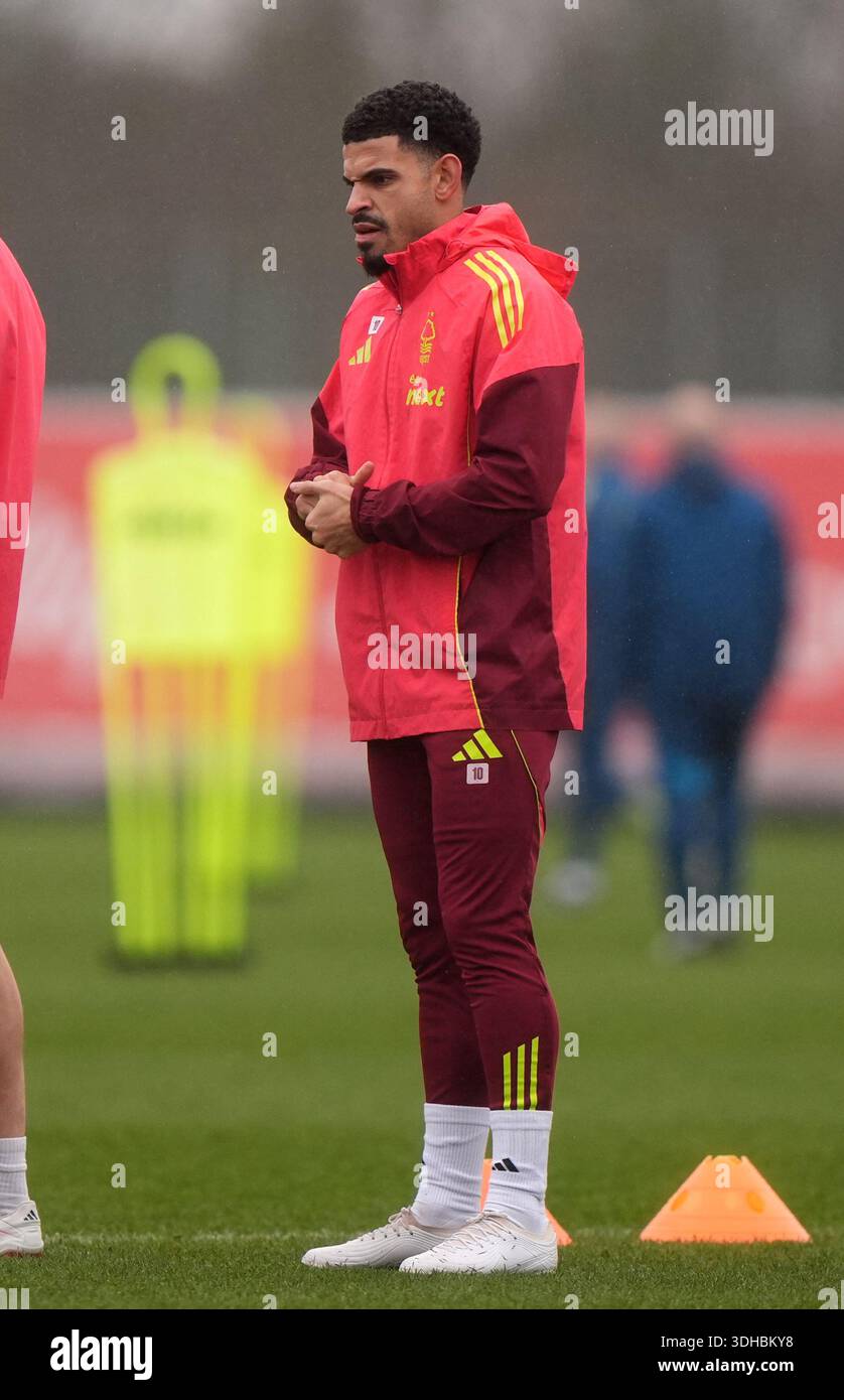 Nottingham Forest's Morgan Gibbs-White during a training session at the ...