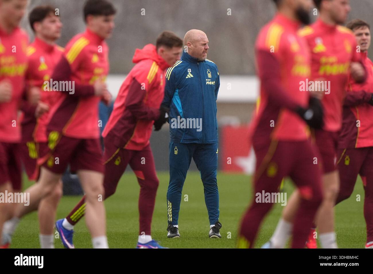 Nottingham Forest manager Sean Dyche during a training session at the ...