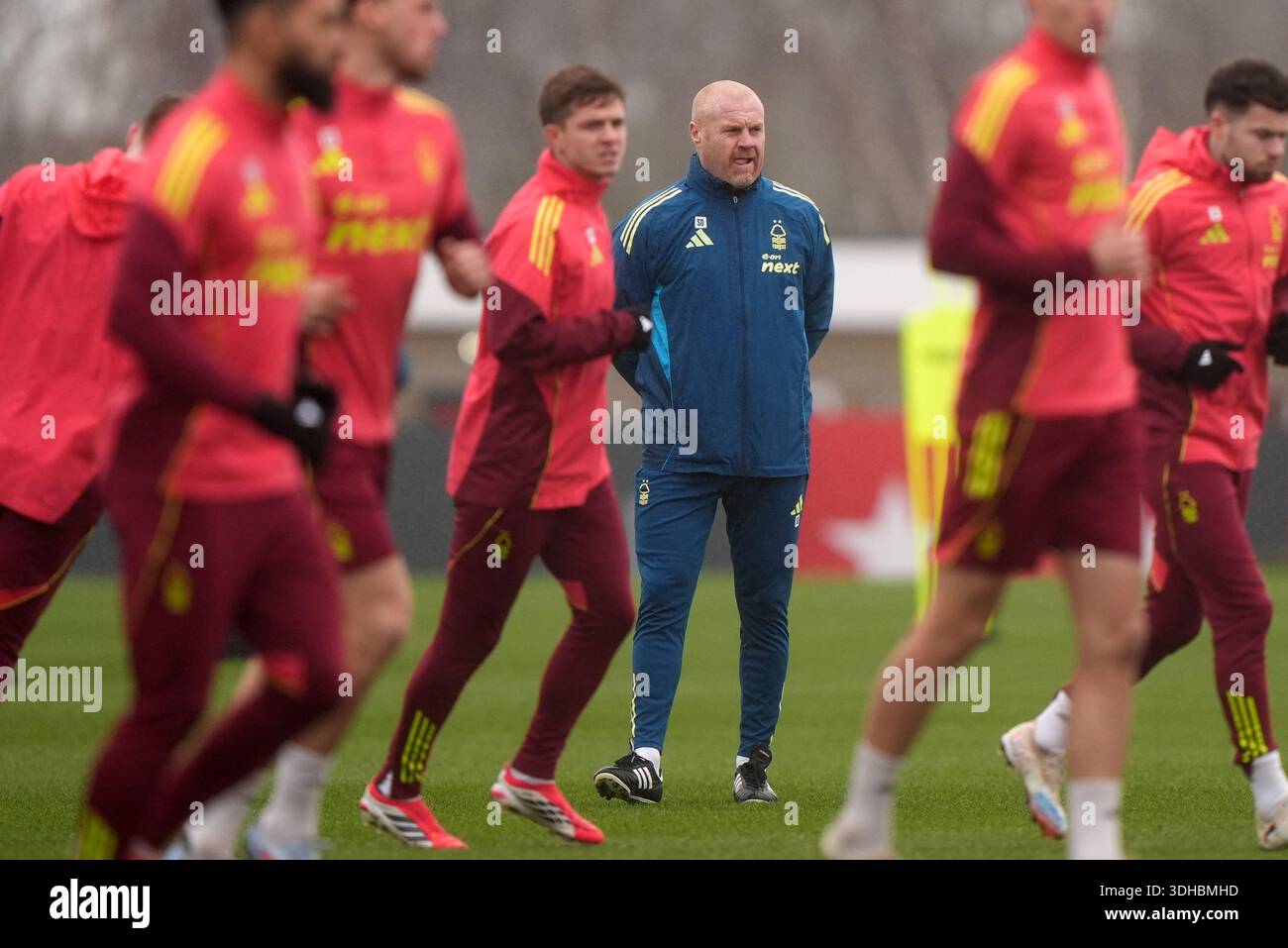 Nottingham Forest manager Sean Dyche during a training session at the ...