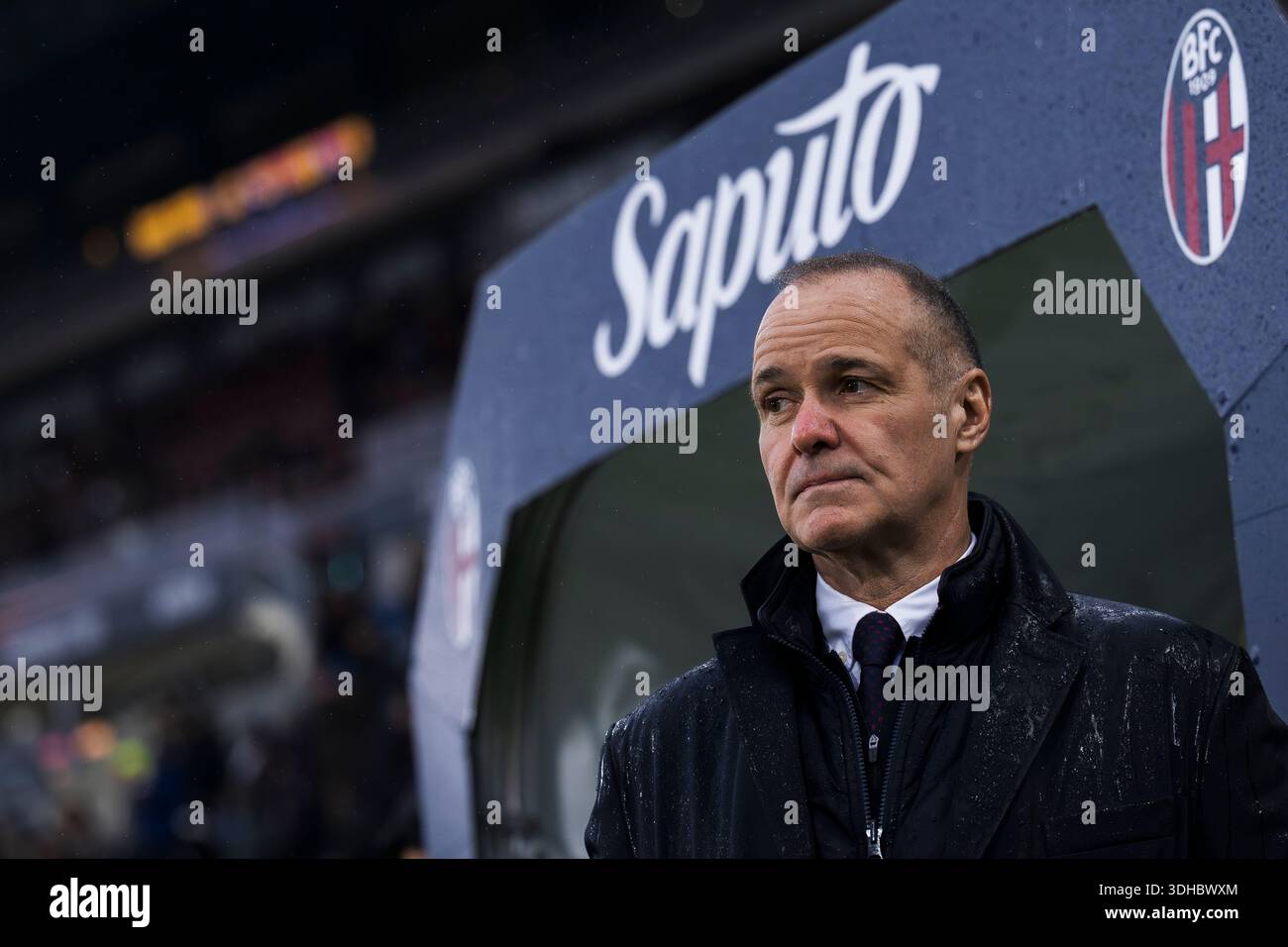 Joey Saputo, chairman of Bologna FC, looks on prior to the Serie A ...