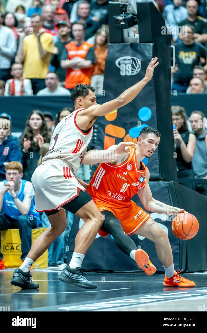 Chemnitz, Germany January 18, 2026: 1.BBL - 2025/2026 - Niners Chemnitz ...