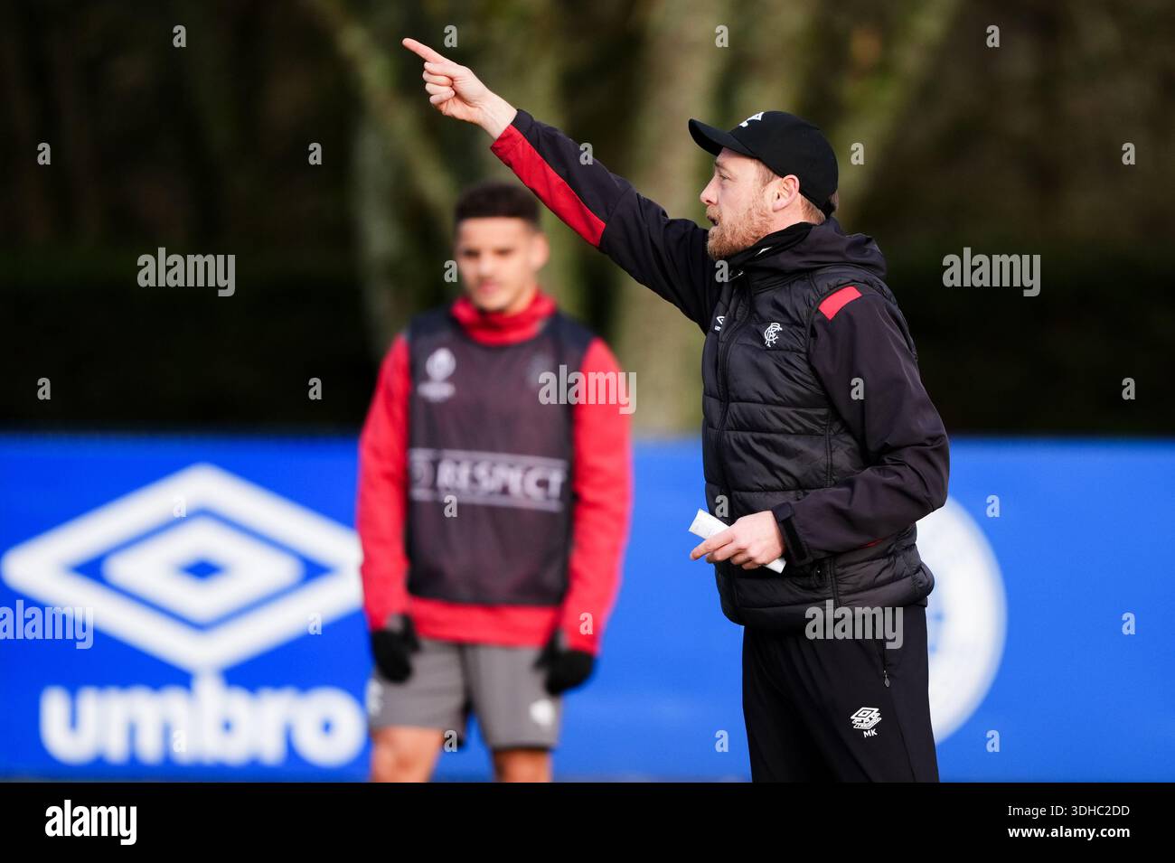 Rangers coach Matthias Kaltenbach during a training session at the ...
