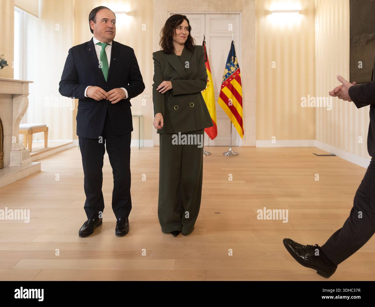 The President of the Community of Madrid, Isabel Díaz Ayuso, and the ...