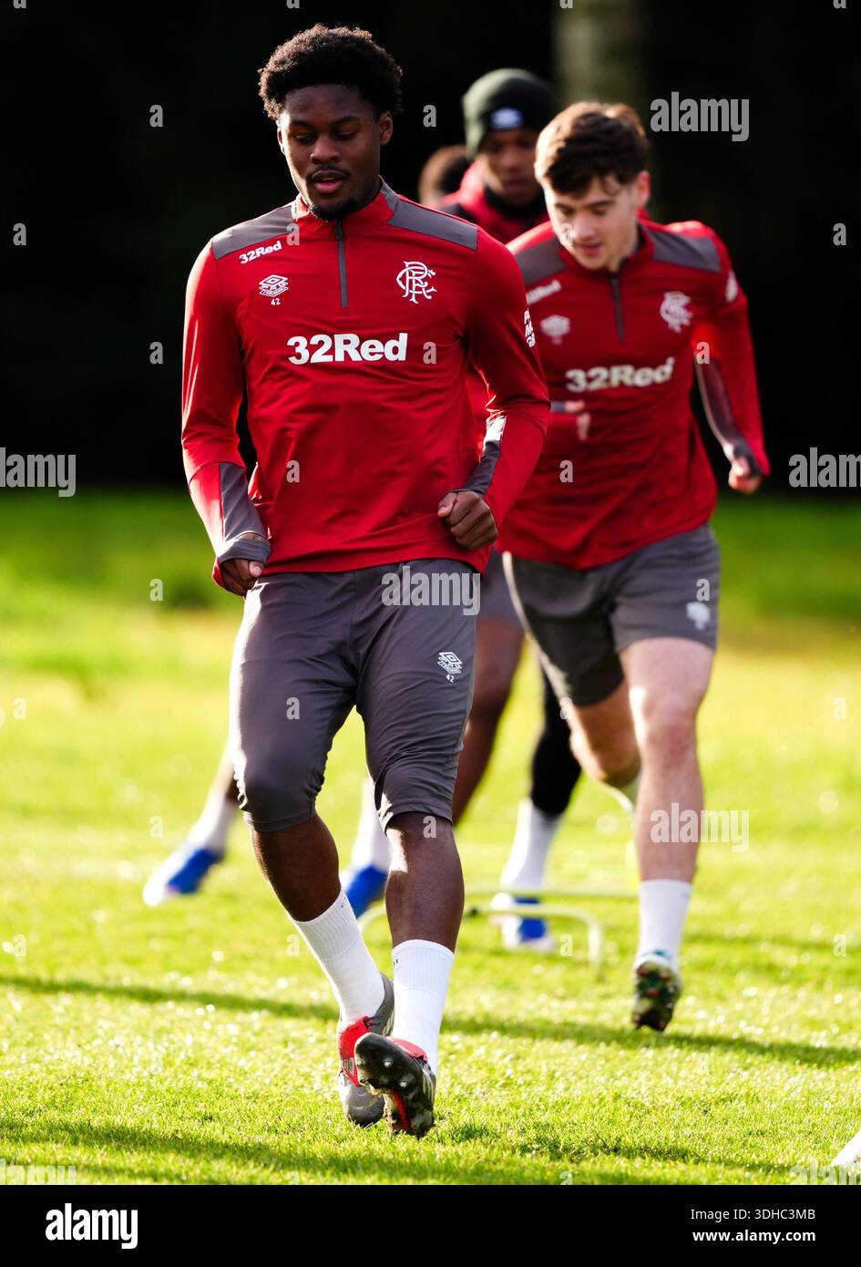 Rangers' Tochi Chukwuani during a training session at the Rangers ...