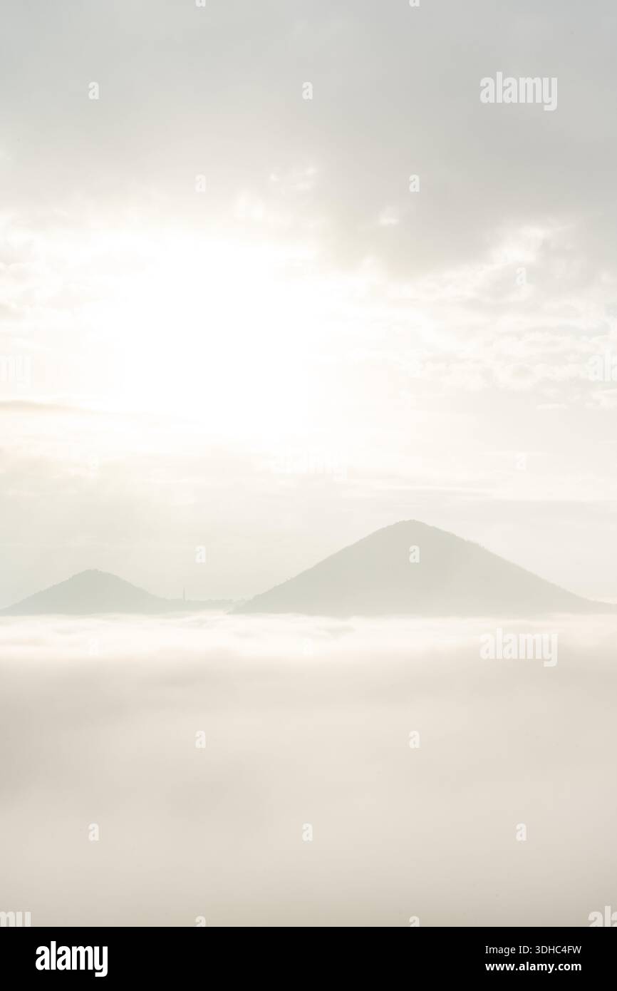Flying through fog above calm hi-res stock photography and images - Alamy