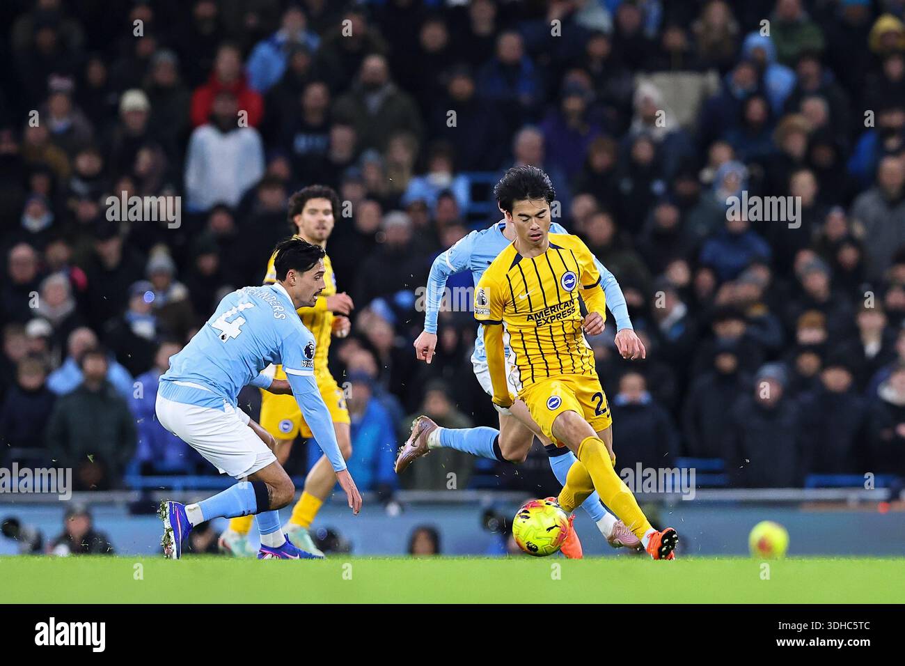 Kaoru Mitoma of Brighton during the Manchester City v Brighton & Hove ...