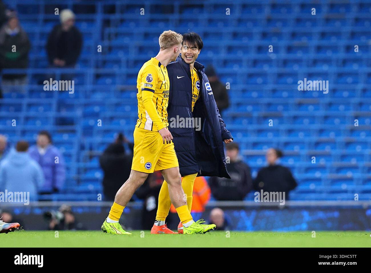 Kaoru Mitoma of Brighton during the Manchester City v Brighton & Hove ...