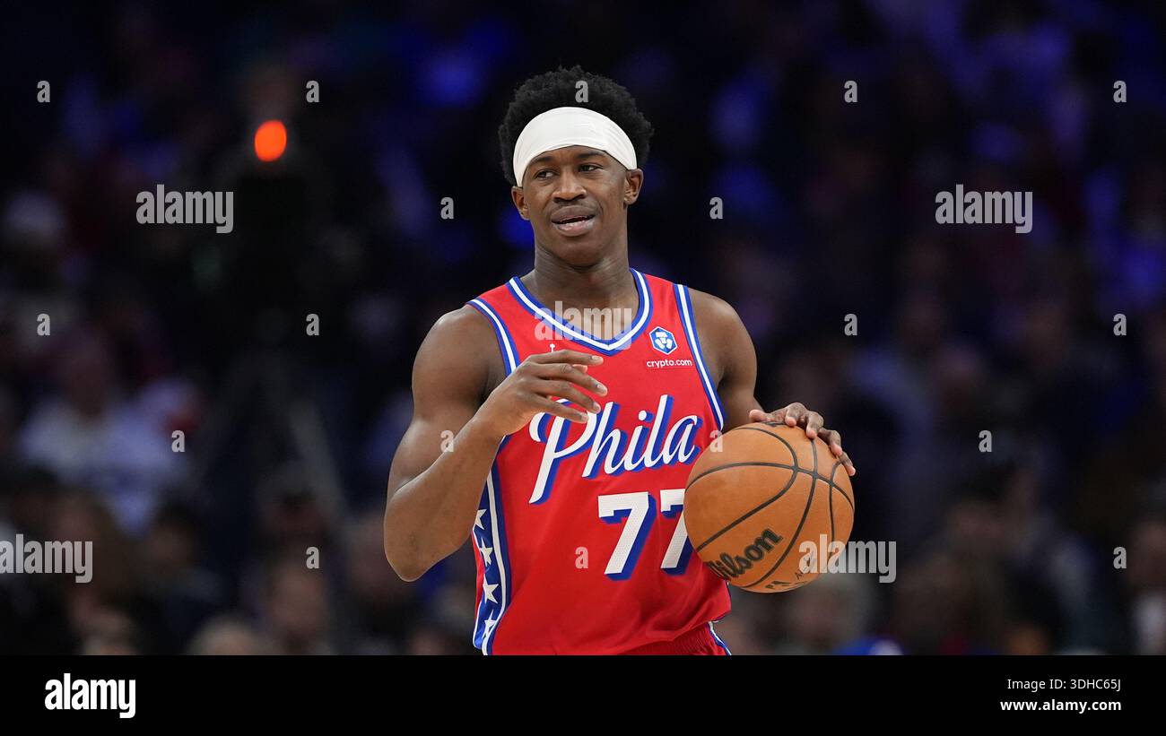 Philadelphia 76ers' VJ Edgecombe plays during an NBA basketball game ...